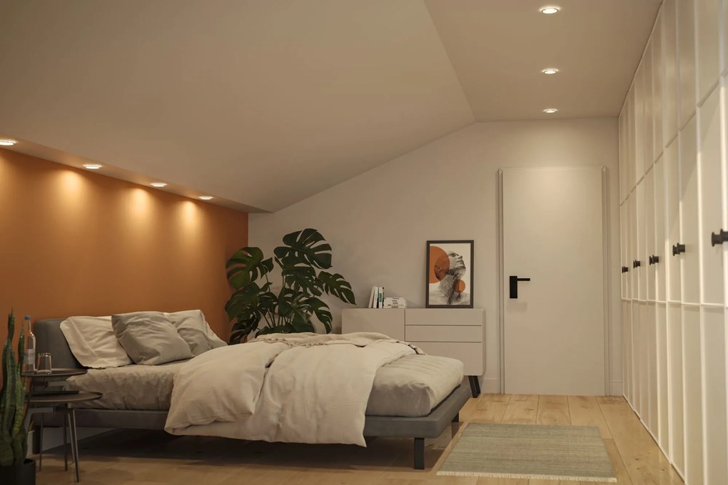 P 92247 LED vestavné svítidlo Sormus samostatné svítidlo IP65 kruhové 100mm 4,8W / 1,5W / 230V 3000K bílá - PAULMANN