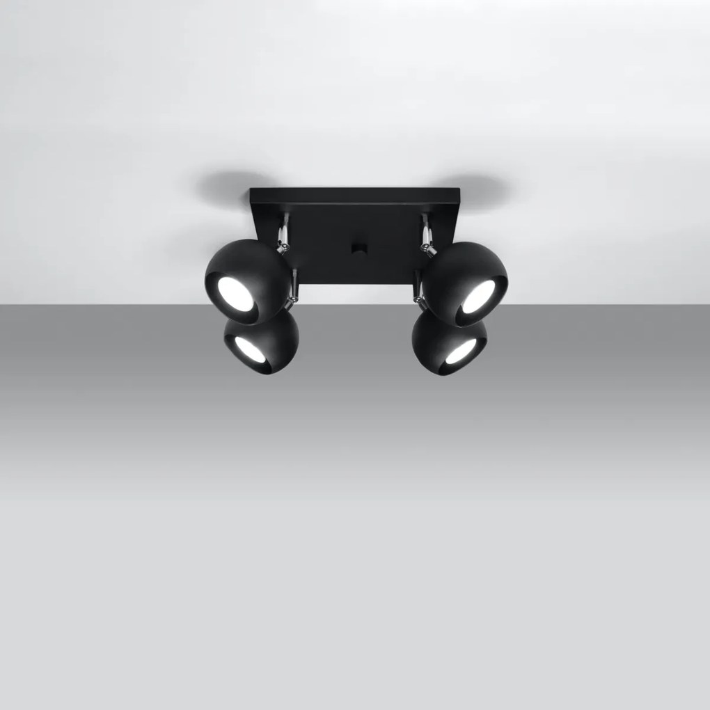 Sollux Lighting Stropní svítidlo OCULARE 4 Černá