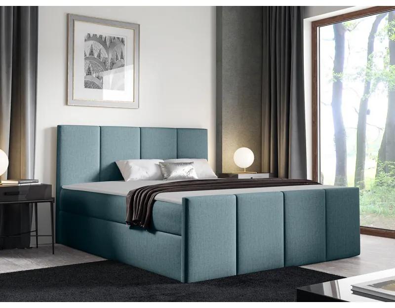 Kontinentální postel Bautista, Rozměr postele: 180x200, Barva:: ekokůže Soft 032