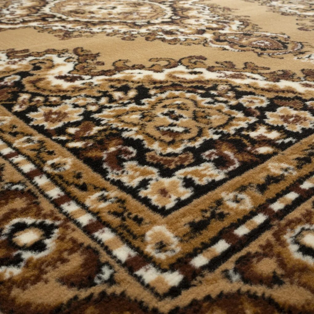 Alfa Carpets, Běhoun na míru TEHERAN T-102 beige, šíře 100 cm, béžová, chodba / předsíň