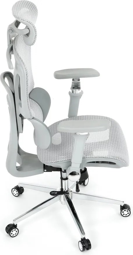 Kancelářská ergonomická židle PORTE II — síťovina, šedá