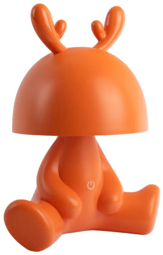 OnaDnes -20% Time for home Oranžová plastová dětská LED lampa Fawn 27 cm