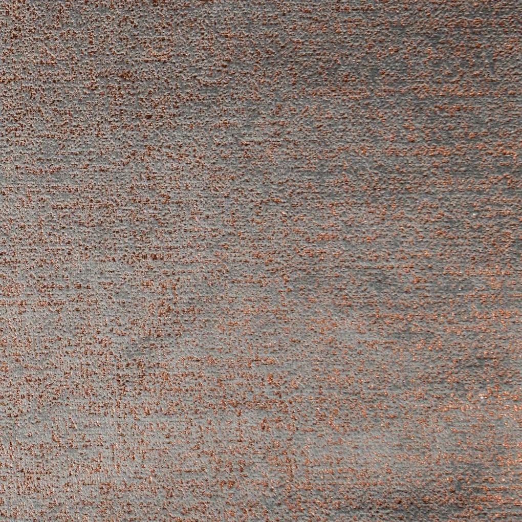 Sametový grafitový závěs AMBI se skvrnitou měděnou potiskem 140x270 cm