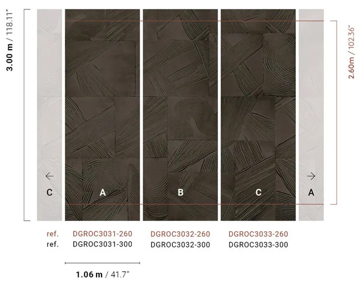 Geometrická vliesová obrazová tapeta na zeď, DGROC3032-260, Rock, Masureel