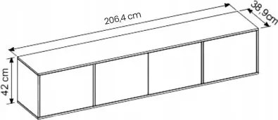 Šatní skříň s otevíracími dveřmi Vzor 1 EDEN 4D bílý s nástavcem