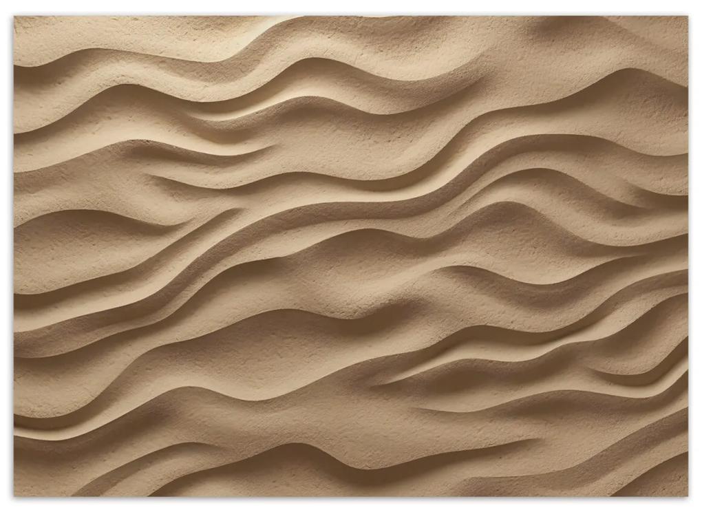 Fototapeta, Vlny na písku 3D - 350x245 cm