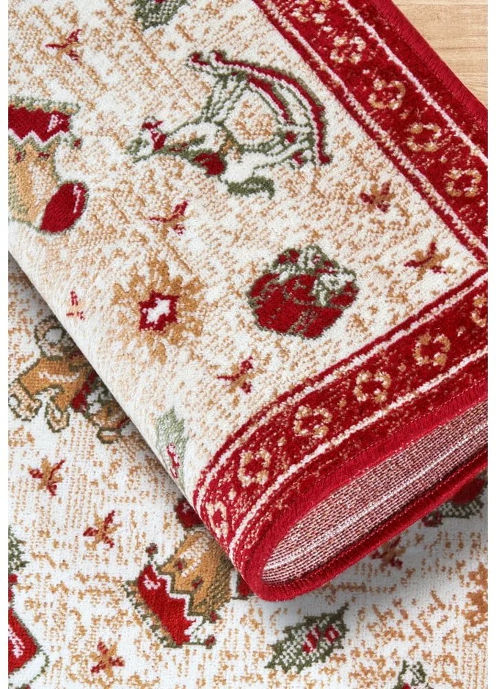 Červený koberec s vánočním motivem s příměsí bavlny 50x80 cm Toy's Delight Red Christmas – Villeroy&amp;Boch