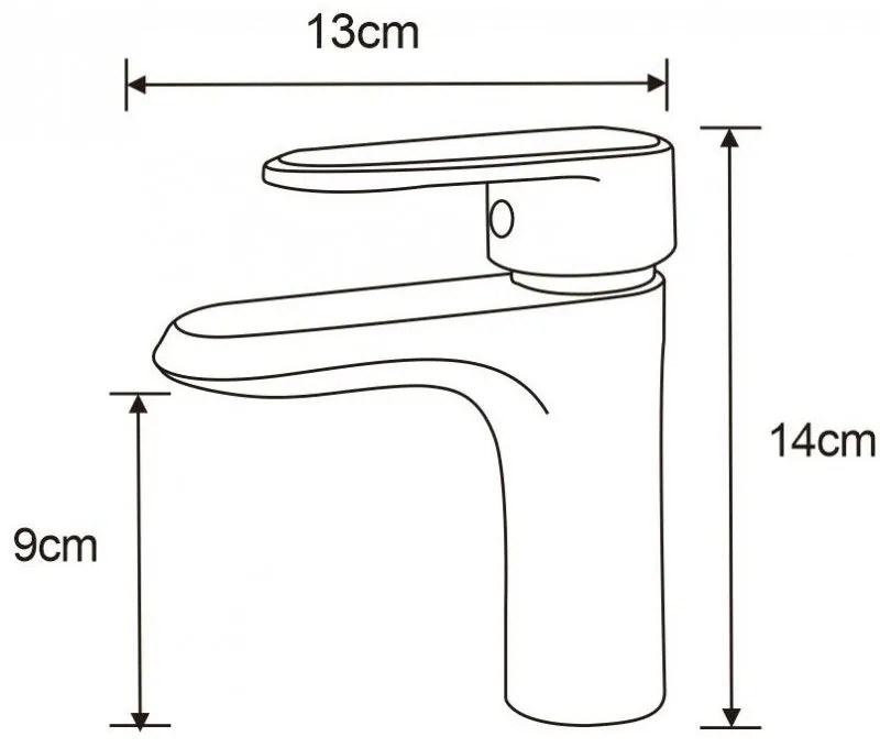 Mexen Alda, umyvadlová baterie, černá, 746100-70