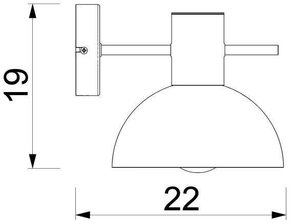 Nástěnná lampa ESTATE MINI 1xE27/15W/230V černá