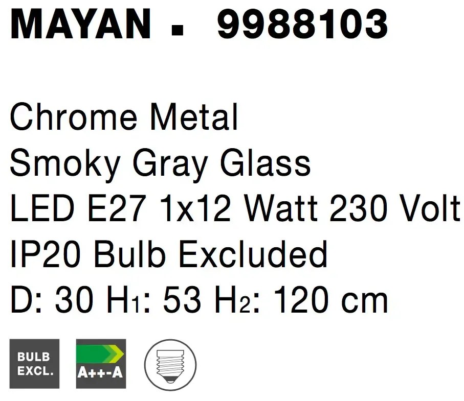Retro lustr Mayan A 30 Chrome