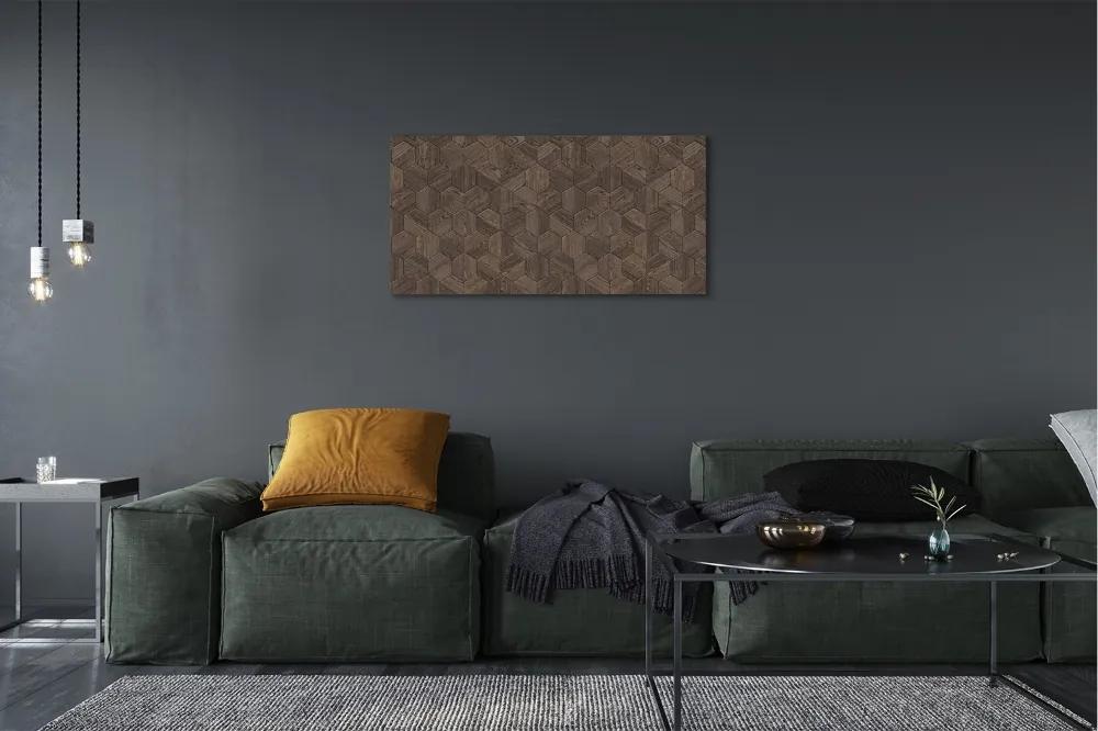 Obrazy na plátně dřevěné šestiúhelníky 120x60 cm