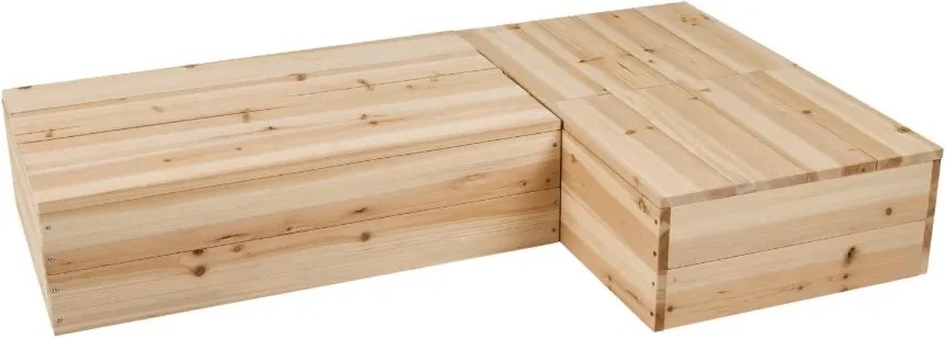 KidLand Pískoviště na balkon 150 x 45 cm přírodní