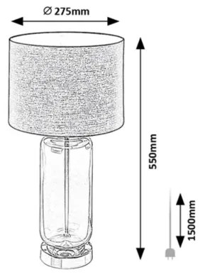 Rabalux 74049 - Stolní lampa RIEN 1xE27/60W/230V