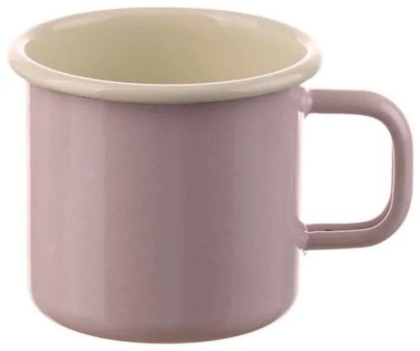 Růžový smaltovaný hrnek Pink dot - Ø8*8cm - 250ml