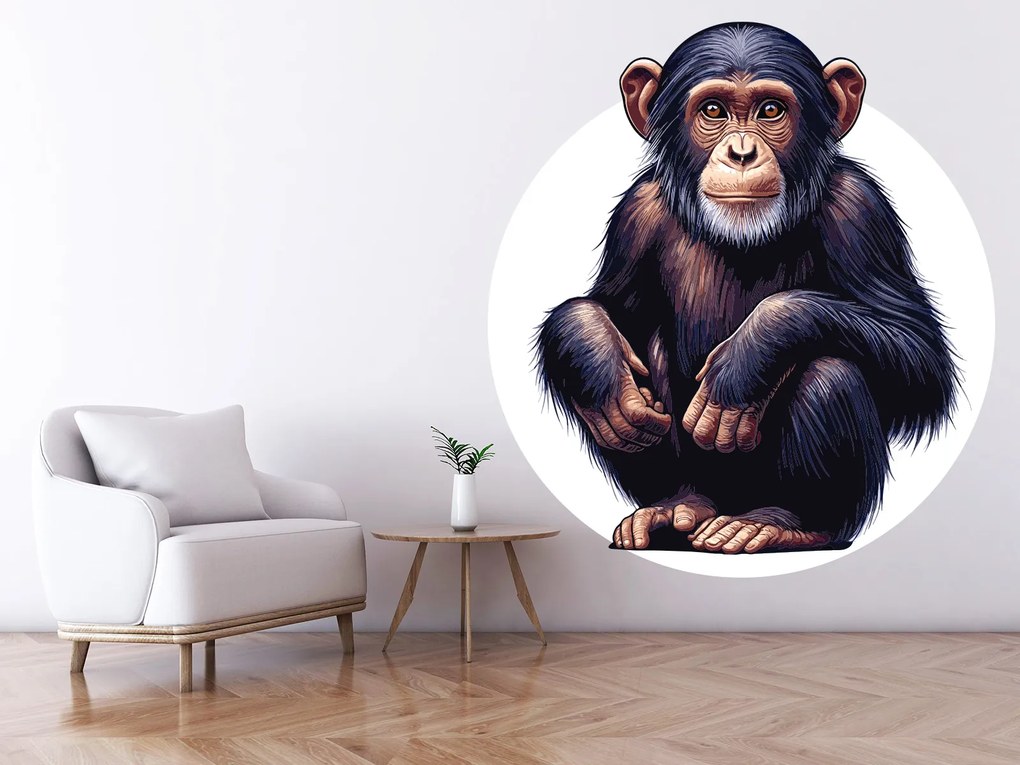 Nalepte.cz Šimpanz arch 68 x 75 cm