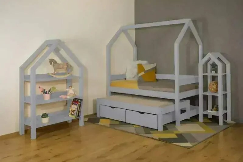 MAXIDO Dětská postel Snílek s přistýlkou a šuplíky 180x80 bílá