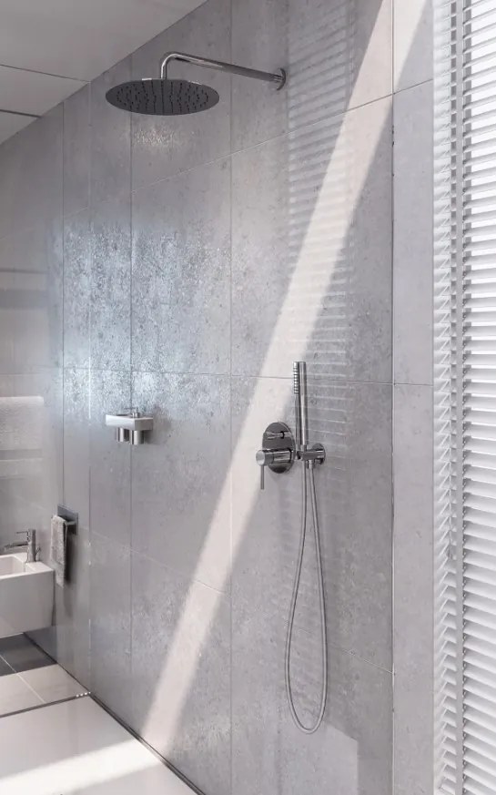 F-Design Flusso, podomítková sprchová sada s dešťovou hlavicí, chrom lesklý, FD1-FLS-7PSET1-11