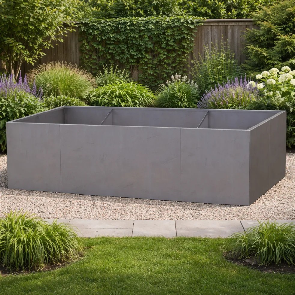 BestBerg Vyvýšený cortenový zahradní záhon  BBGR-860CT / 860 l / 200 x 100 x 43 cm / corten