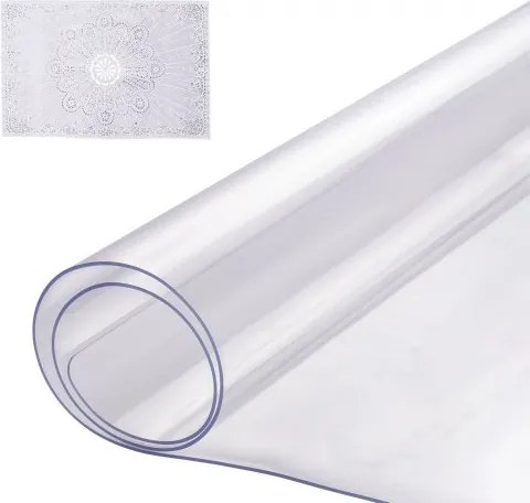 PVC chránič stolu 40,6 × 81,3 cm průhledný plastový 1,5 mm silný