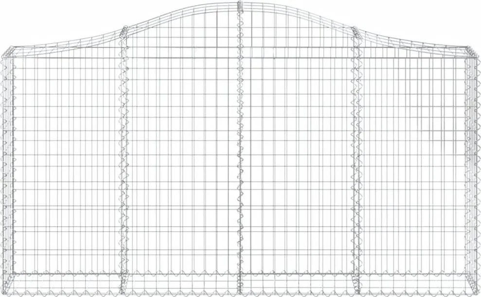 vidaXL Klenuté gabionové koše 11ks 200x30x100/120cm pozinkované železo [3145439]