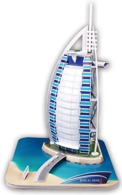3d puzzle cubicfun 3d puzzle burj al arab 46 dílků