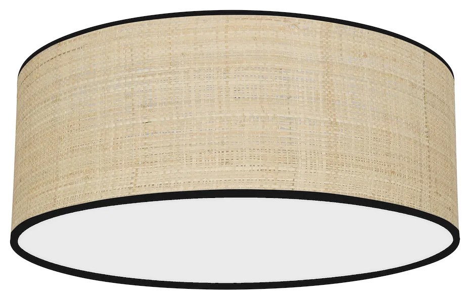 Stropní svítidlo Marshall, 1x ratanové stínítko, (bílé plexisklo), (fi 40cm), b