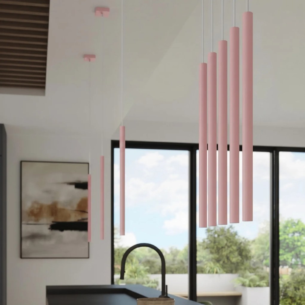Sollux Lighting Závěsné svítidlo PASTELO 3P růžové