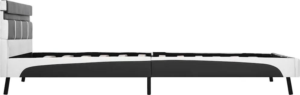 Rám postele s LED světlem šedý umělá kůže 120 x 200 cm 280308