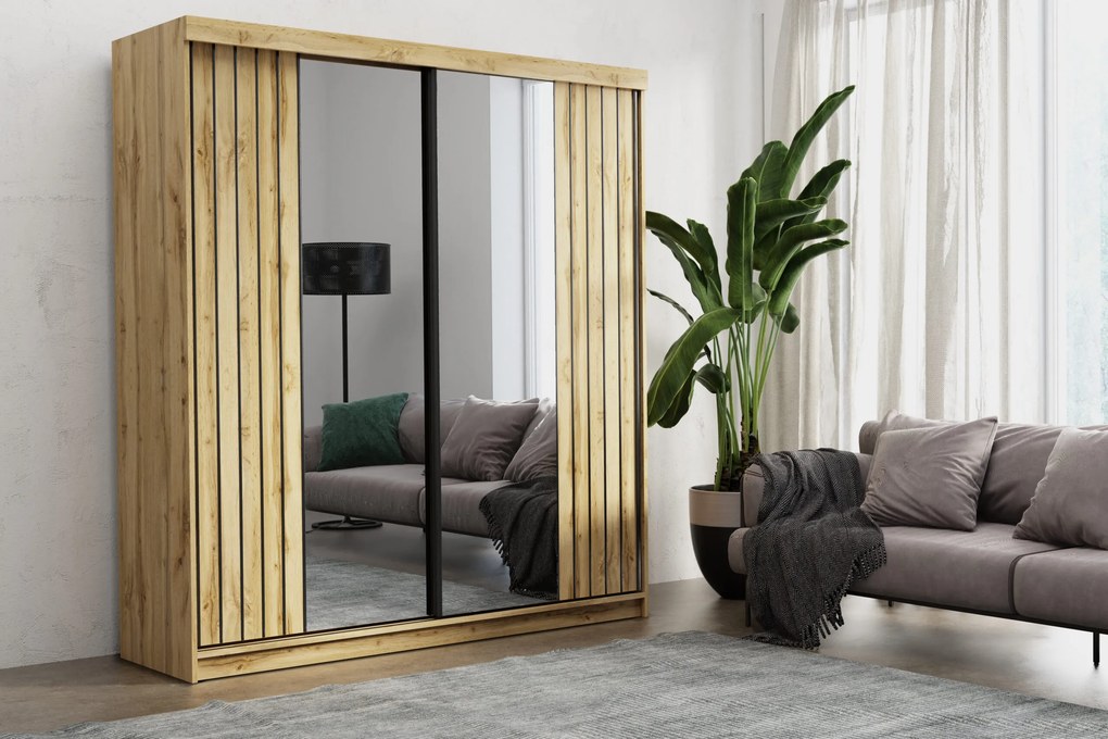 ARK Šatní skříň MOLY, Dub Votan 150 cm