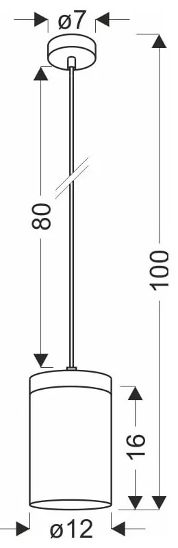 Závěsné svítidlo se skleněným stínidlem v černo-přírodní barvě ø 12 cm Wels – Candellux Lighting