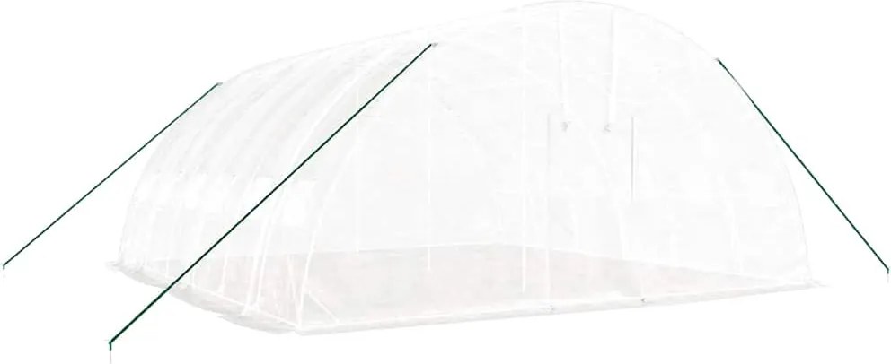 Skleník s ocelovým rámem bílý 36 m² 6 x 6 x 2,85 m 3188117