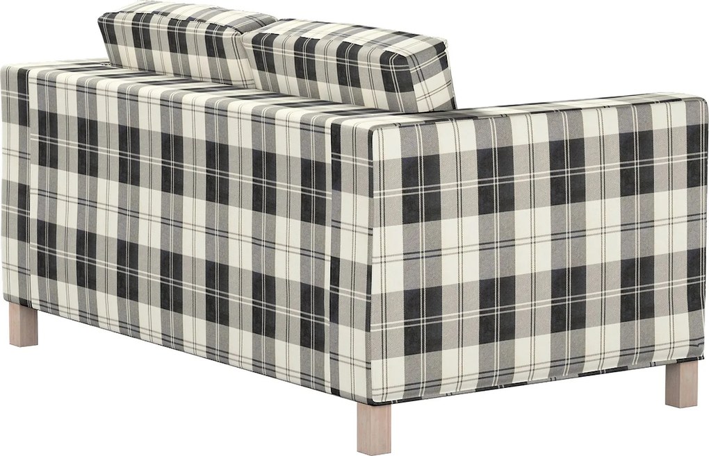 Potah na pohovku IKEA Karlanda 2-místná, krátký barva černá látka pletený vzor, vzorované