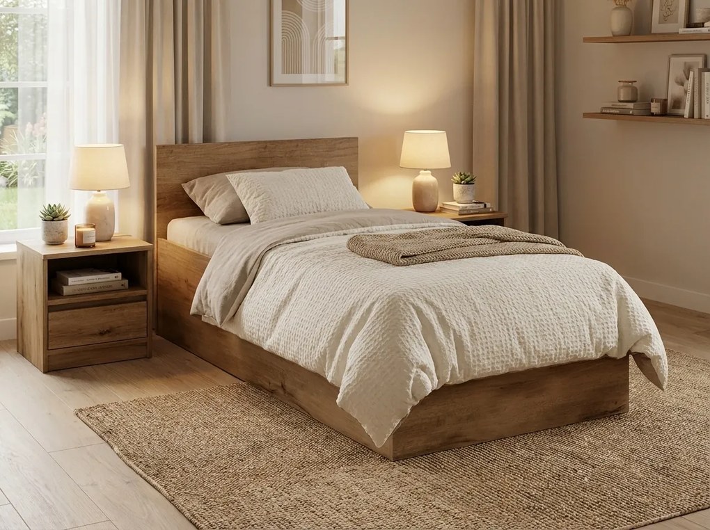 Postel SOFIA 80 x 200 cm, dub artisan Matrace: Matrace Coco Maxi 20 cm