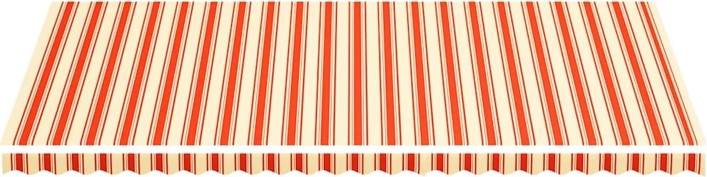 Náhradní plachta na markýzu žlutá a oranžová 600 x 300 cm polyesterová 312023