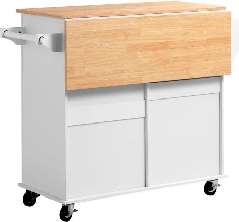 Kuchyňský ostrůvek s úložným prostorem, Se 2 zásuvkami VEVOR – 900 × 395 × 15 mm