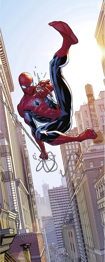 Komar Vliesová fototapeta Marvel Spider-Man Swinging 100 x 250 cm