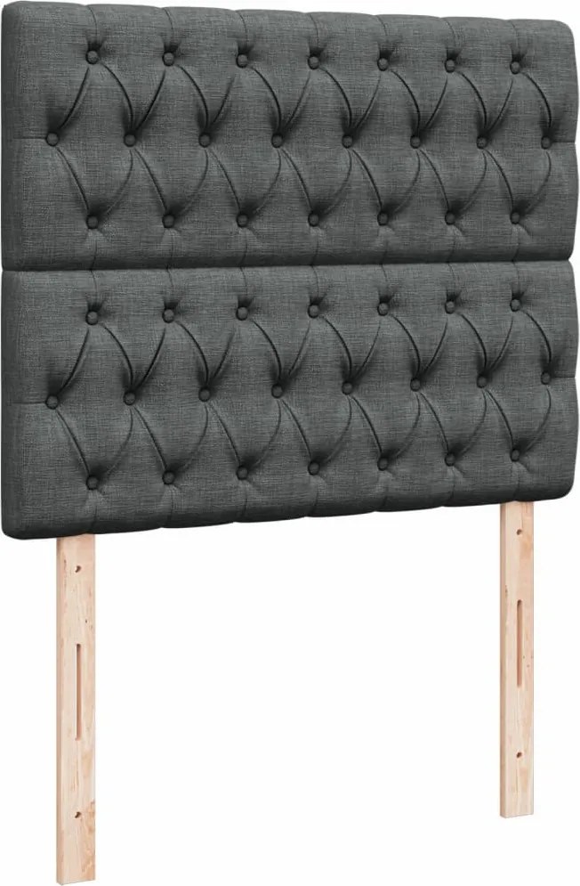 Box spring postel s matrací tmavě šedá 120x190 cm textil 3291227