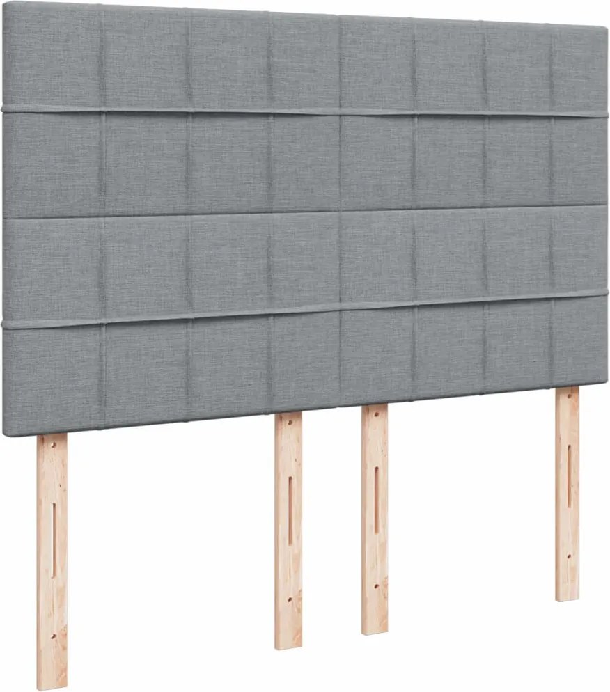 Box spring postel s matrací světle šedá 140 x 190 cm textil 3292783