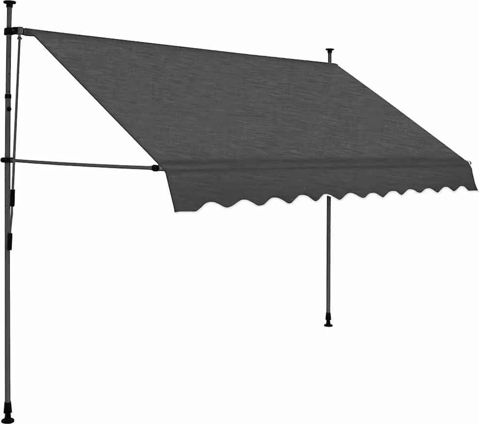 vidaXL Ručně zatahovací markýza s LED světlem 250 cm bílo [145865] Barva: Žluto-bílá