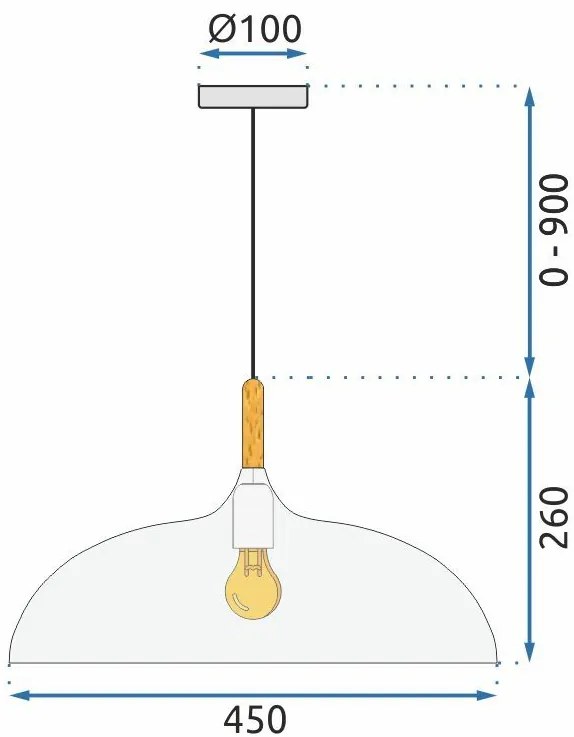 Toolight Stropní lampa ANZO šedá