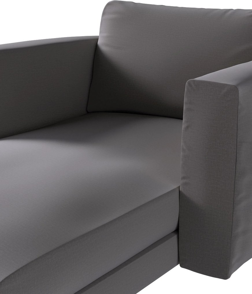 Potah na IKEA Norsborg šezlong s loketními opěrkami barva hnědá látka sametová