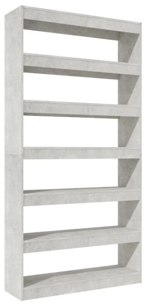 Petromila Knihovna / dělicí stěna šedá 100 x 30 x 198 cm kompozitní dřevo