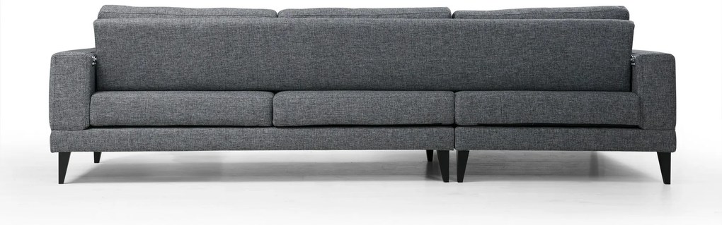 Hanah Home Rohová pohovka NORDIC tmavě šedá levá 560ARE1112