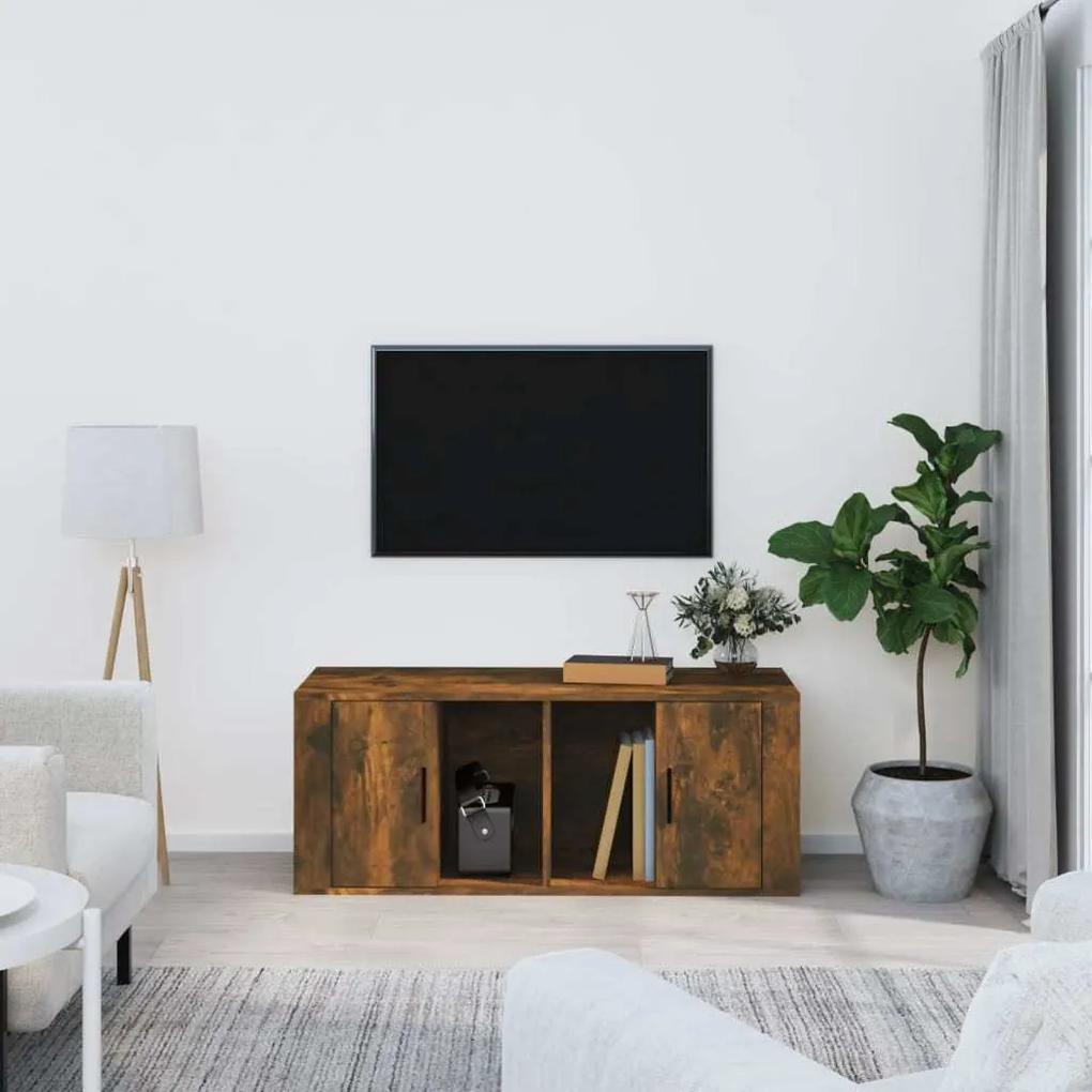 vidaXL TV skříňka 100 x 35 x 40 cm kompozitní dřevo [816800] Barva: Betonová šedá