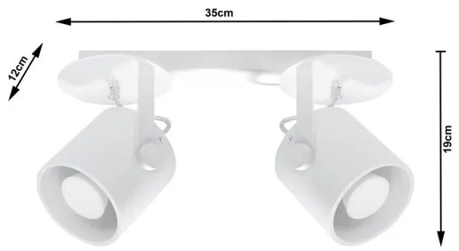 Sollux SL.0312 - Bodové svítidlo LAROSA 2 2xGU10/40W/230V bílá