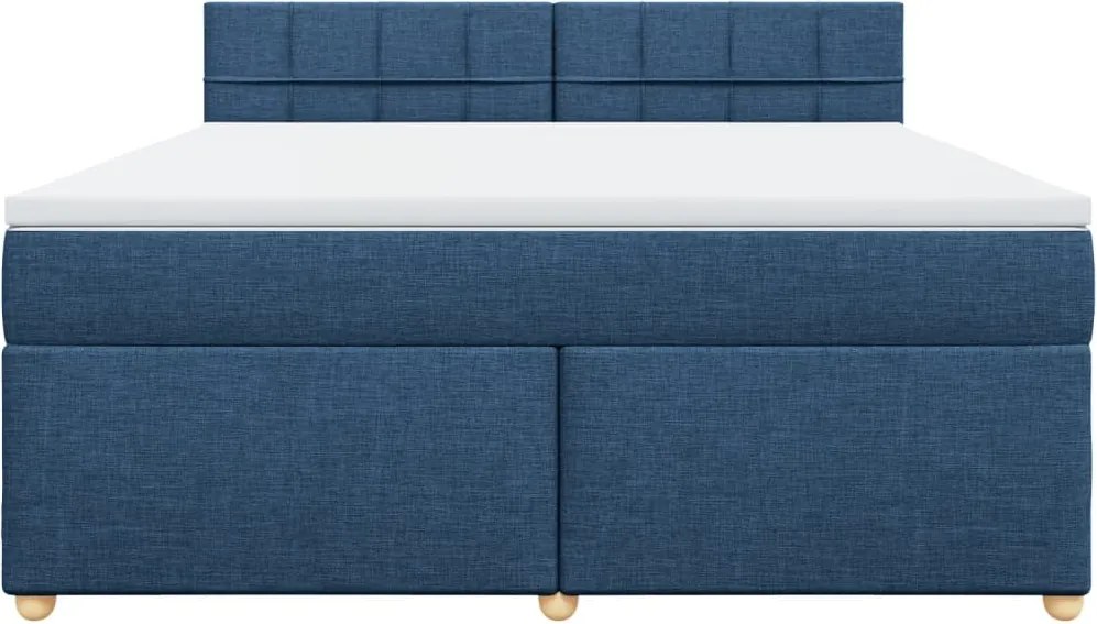 Box spring postel s matrací modrá 180x200 cm textil 3286765