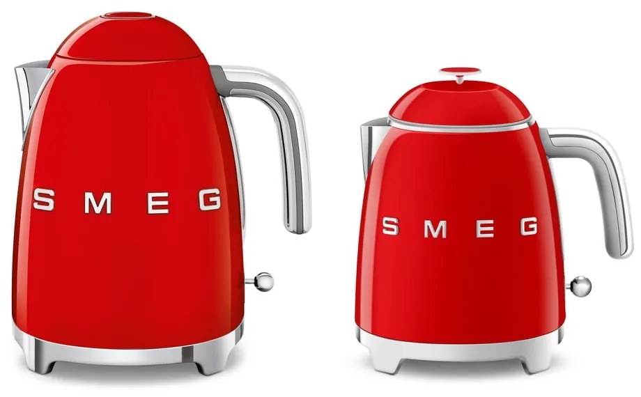 Červená rychlovarná konvice z nerezové oceli 800 ml Retro Style – SMEG