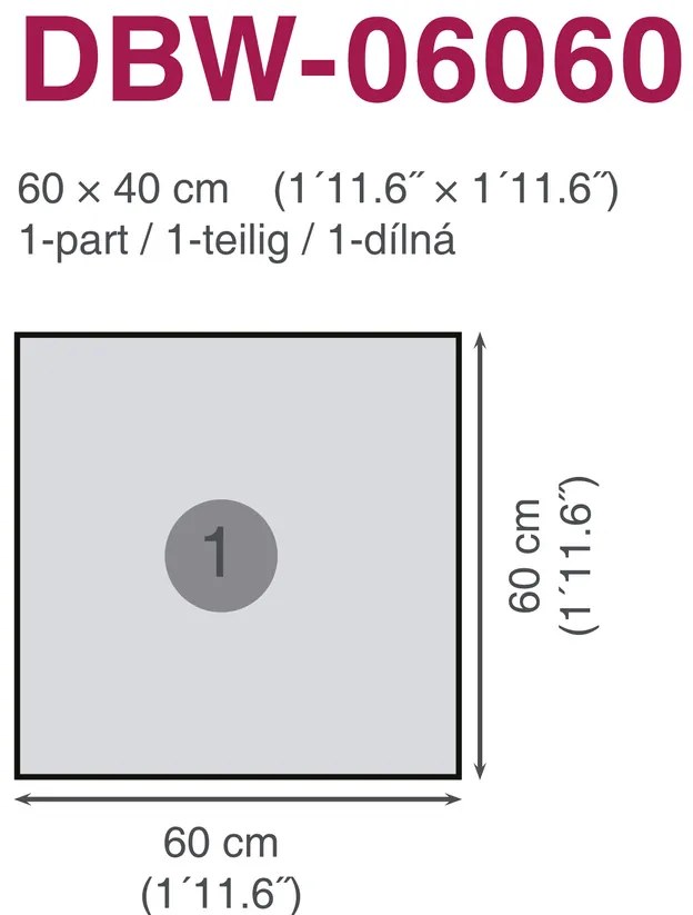 DIMEX | Dibond za kuchyňskou linku DBW-06060-032 | 60 x 60 cm | Kameny Zen