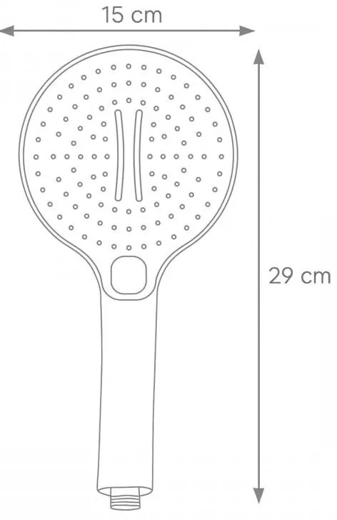 Erga Zumba, 3-funkční ruční sprchová hlavice, chrom, ERG-YKA-BP.ZUMBA-CHR