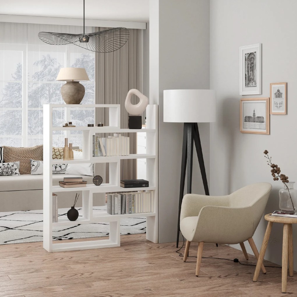 ADRK Furniture Regál KARDAL BS-KAD-138-W
